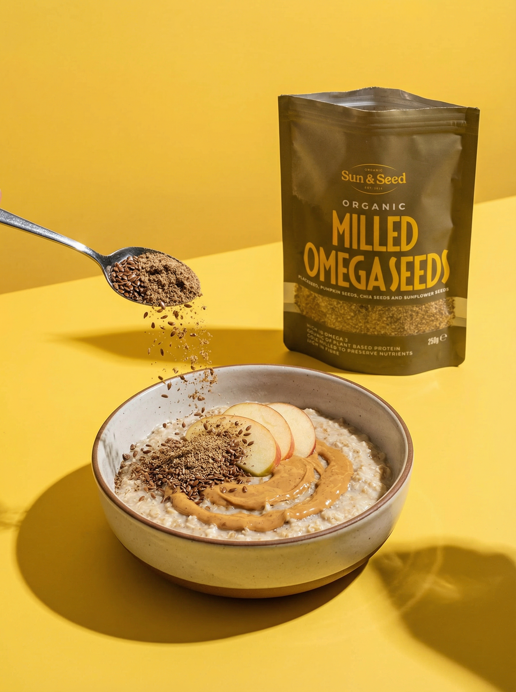 Organic Milled Omega Seeds 250g | Flax Chia Pumpkin Sunflower | Vegan ...
