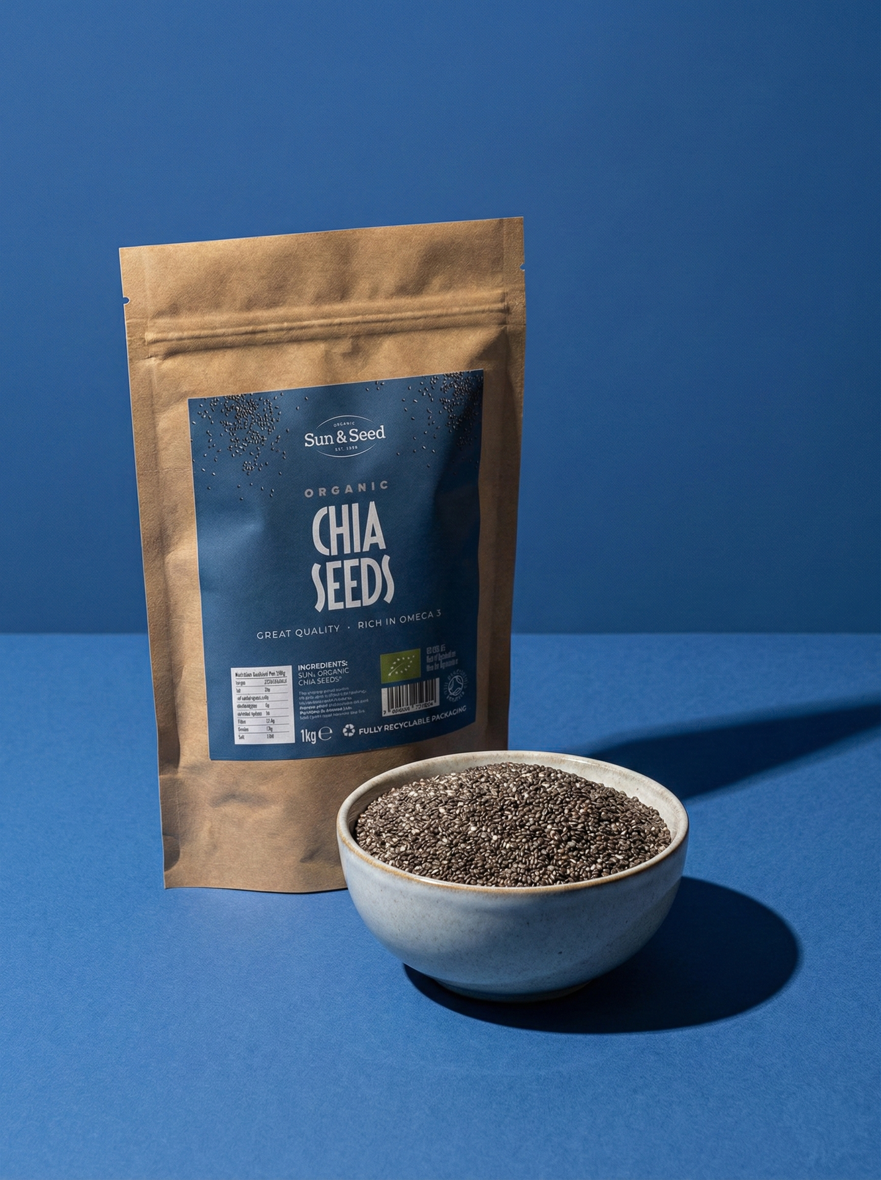 Organic Chia Seeds 1kg – Sun & Seed